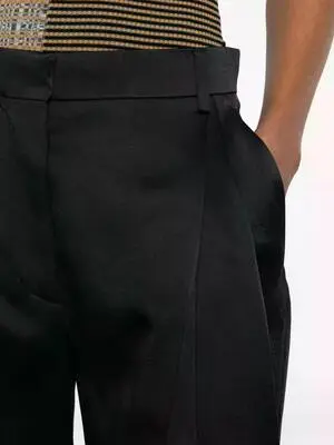 Stella McCartney Pleated Satin-finish Trousers