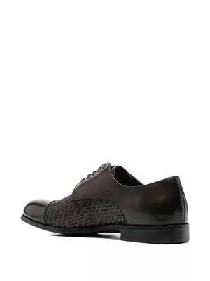 ALBERTO GOZZI Woven Panel Derby Shoes