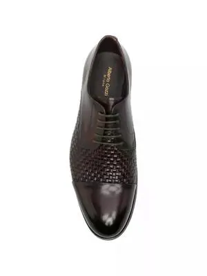 ALBERTO GOZZI Woven Panel Derby Shoes