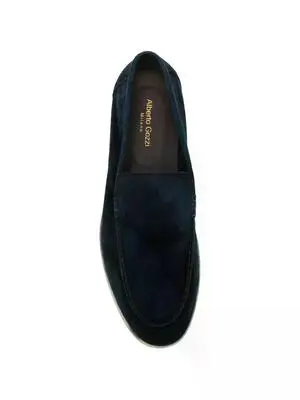 ALBERTO GOZZI Suede Almond Toe Loafers
