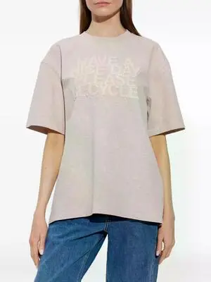 GANNI Logo-appliqué Jersey T-shirt
