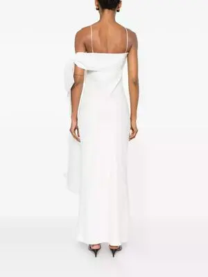 Bernadette Bart Bow-detail Dress - Neutrals