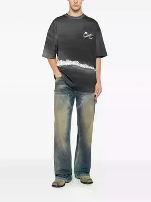 Amiri Palm Tree-print T-shirt - Grey