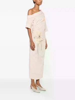 Bernadette Bowery Floral-embroidered Dress