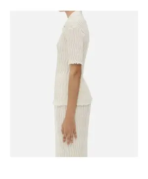 Bottega Veneta Ribbed Knit Polo Shirt