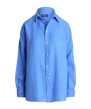 Polo Ralph Lauren Embroidered Logo Curved Hem Shirt