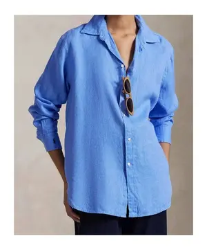 Polo Ralph Lauren Embroidered Logo Curved Hem Shirt