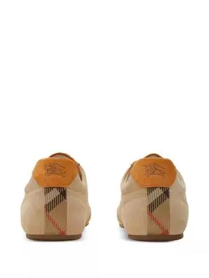 Burberry Suede Knight Runner Sneakers - Neutrals