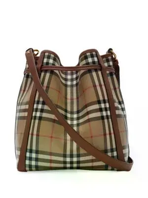 Burberry Mini Check Bucket Bag - Neutrals