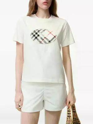 Burberry Embroidered T-shirts For Women