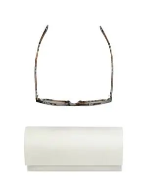 Burberry Gradient Check Rectangular Sunglasses