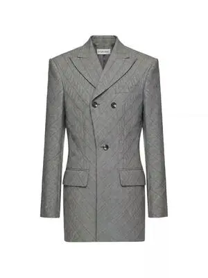 SITUATIONIST Check Double-breasted Blazer