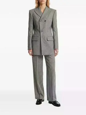 SITUATIONIST Check Double-breasted Blazer