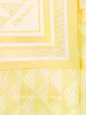 Prada Symbole-motif Scarf - Neutrals