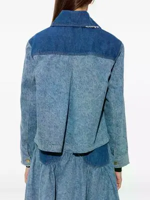 GANNI Panelled Distressed Denim Jacket