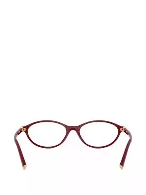 Miu Miu Oval Frame Glasses - Red