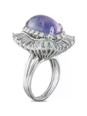 LB EXCLUSIVE Sapphire And Diamond Ring In Platinum