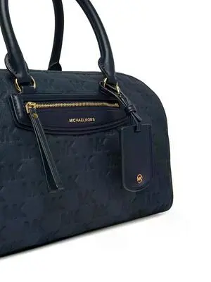 Michael Kors Medium Jet Set Travel Logo-embossed Leather Holdall