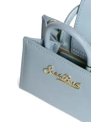 MC2 SAINT BARTH Mini Logo-plaque Leather Tote Bag - Blue
