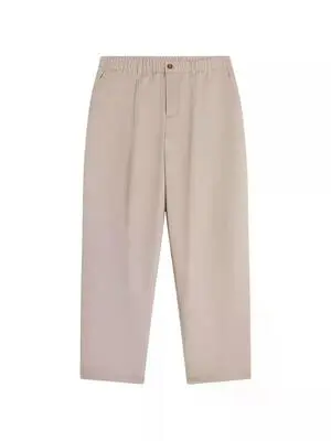 Maison Kitsuné Pleated Cotton Trousers With Elasticated Waist