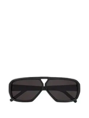Saint Laurent Pilot-frame Sunglasses With Logo-engraved Temples