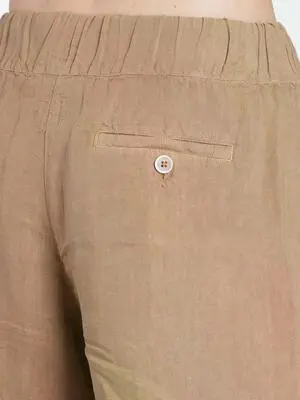 120% Lino Elasticated Waist Mini Shorts - Neutrals