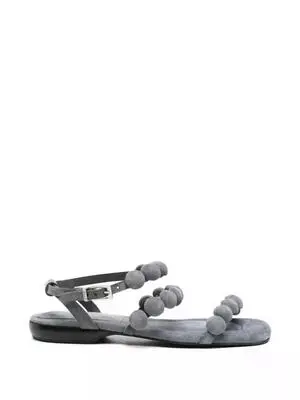 Ash Embellished Suede Sandals - Grey