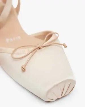 CHRISTIAN LOUBOUTIN Cassia Satin Flats - Beige