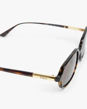 Chloé Judy Rectangular Sunglasses - Brown