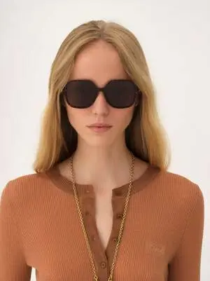 Chloé Judy Square Sunglasses - Brown