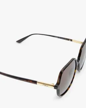 Chloé Judy Square Sunglasses - Brown
