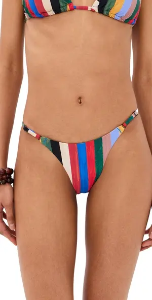Staud Sisley Bikini Bottom - Artist Stripe