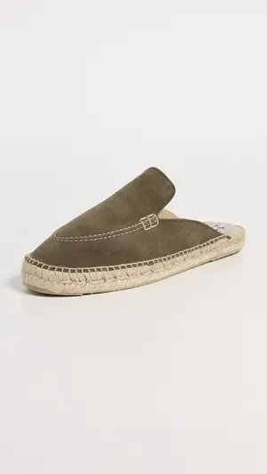 Manebí Suede Traveler Mule Espadrilles - Forest