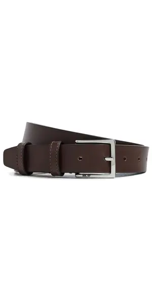 Nn07 Leather Belt With Silver-tone Hardware - Brown