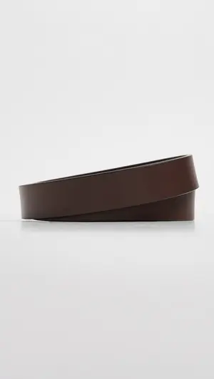 Nn07 Leather Belt With Silver-tone Hardware - Brown