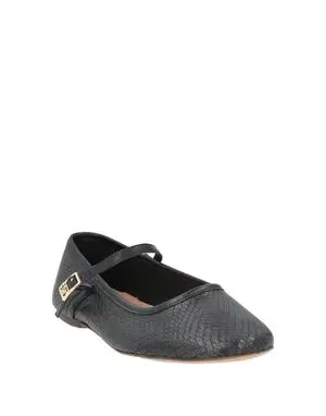 Tommy Hilfiger Snakeskin-print Leather Ballet Flats