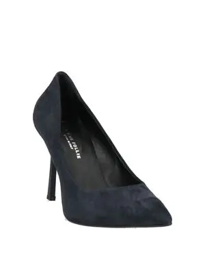 DIVINE FOLLIE Midnight Leather Stilettos