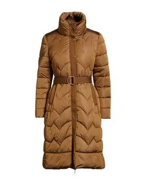 FRACOMINA Padded Quilted Coat With Belt - Camel