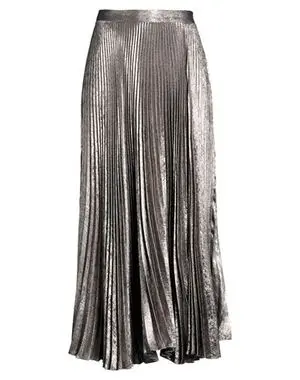 Momoni Pleated Lamé Maxi Skirt