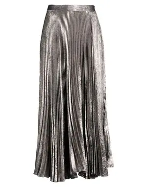 Momoni Pleated Lamé Maxi Skirt