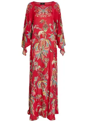 Etro Printed Chiffon Maxi Cover-up Dress - Multicoloured