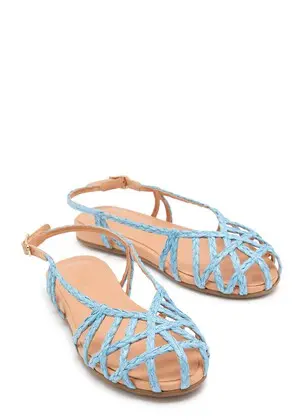 ANCIENT GREEK SANDALS Kardia Raffia Sandals