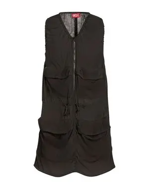 DIESEL® Sleeveless Crewneck Mini Dress With Embroidered Logo