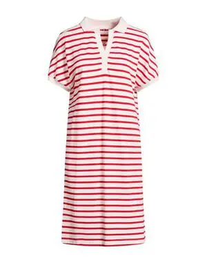 Tommy Hilfiger Midi Dress With Striped Pattern - Ivory