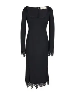 Blumarine Midi Dress With Lace Trim - Black