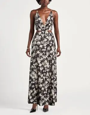 VICOLO Tropical Print Maxi Dress