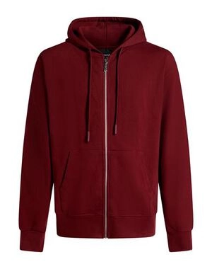 DISCLAIMER Cotton French Terry Zip-up Hoodie - Red