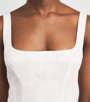 Simkhai Cotton Bubble-hem Midi Dress - White