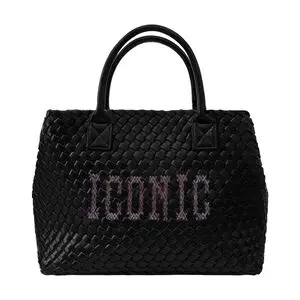 LILLY LOVES Iconic Woven Vegan Leather Handbag