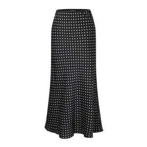 SMART AND JOY Straight-cut Midi Skirt With Polka Dot Print